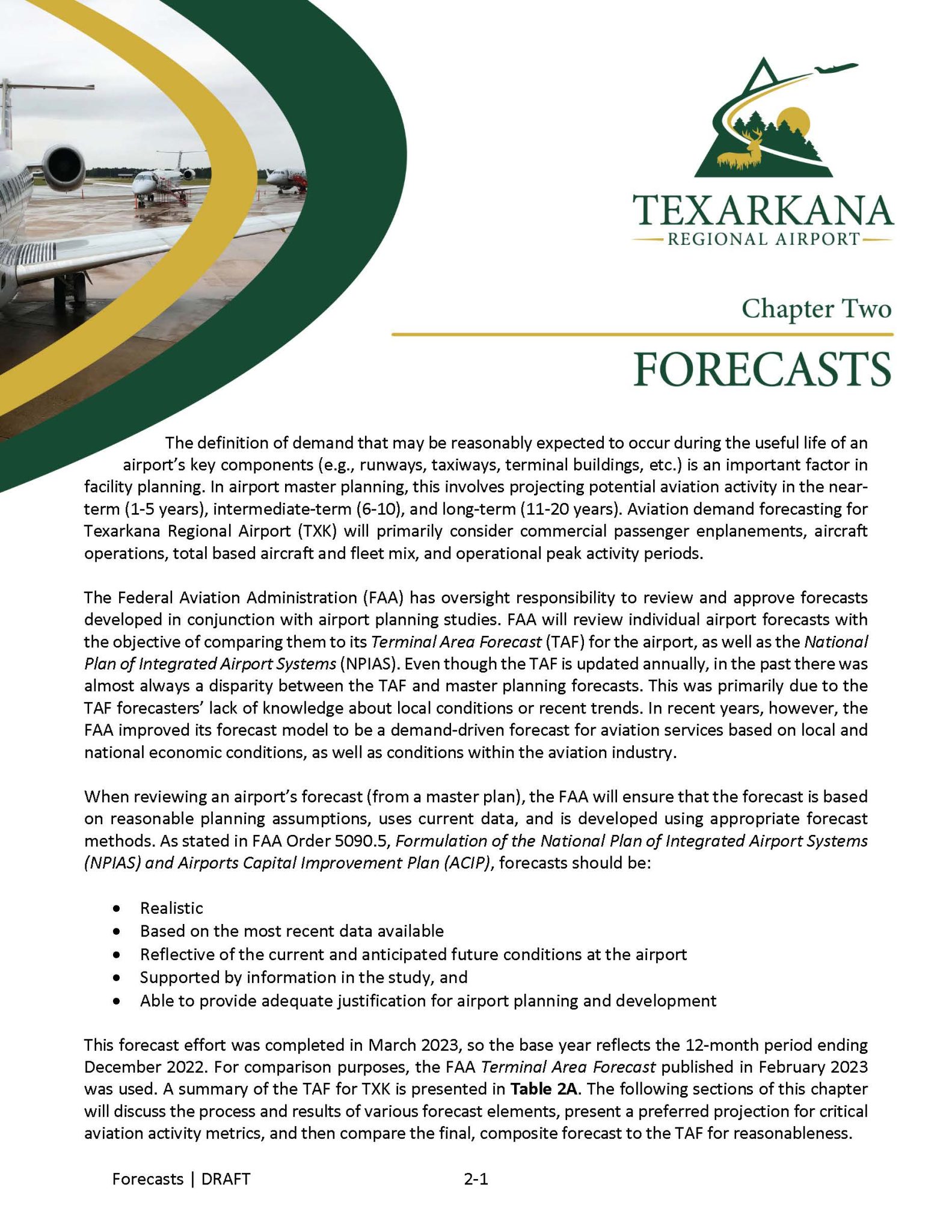 Master Plan Documents - Texarkana Regional Airport Master Plan Update