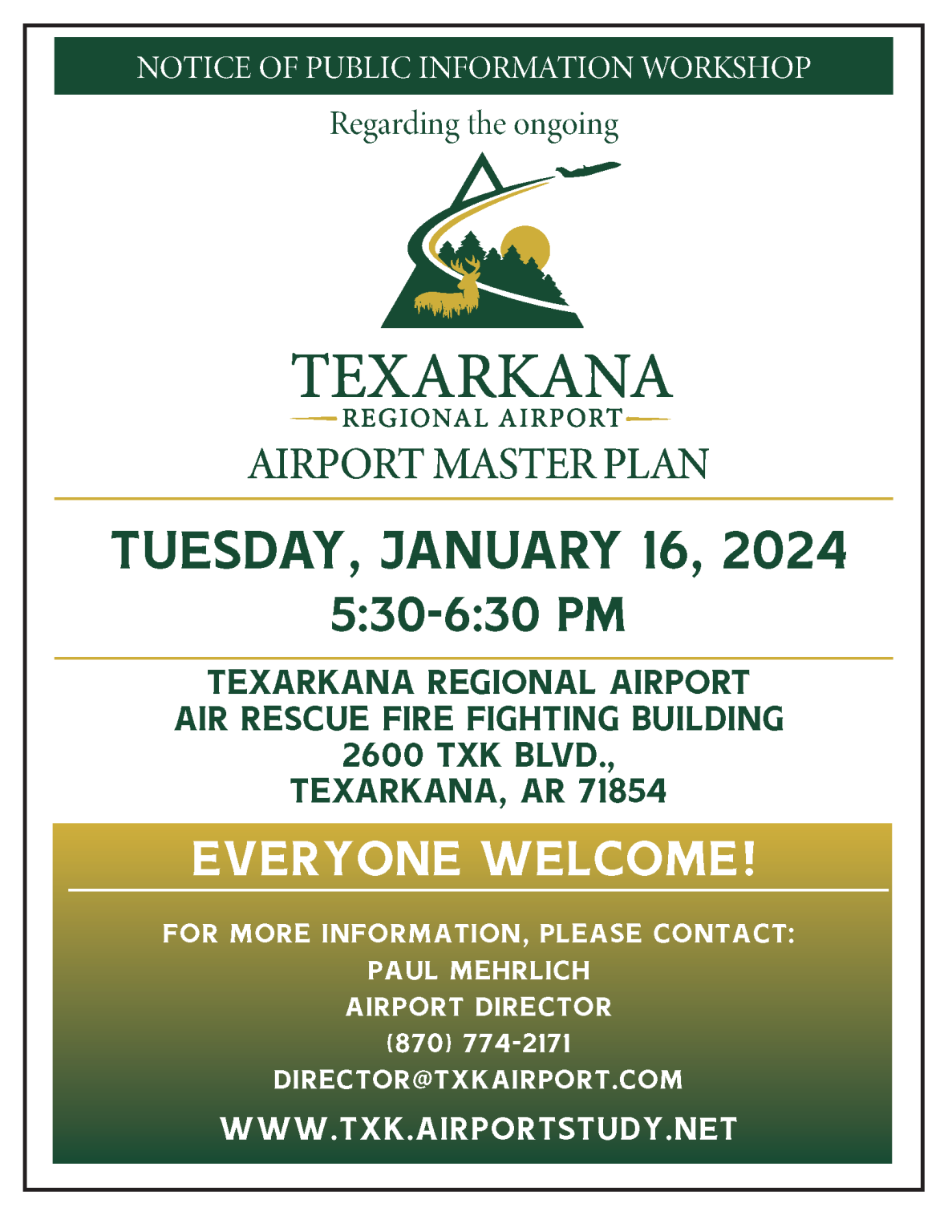 Home - Texarkana Regional Airport Master Plan Update